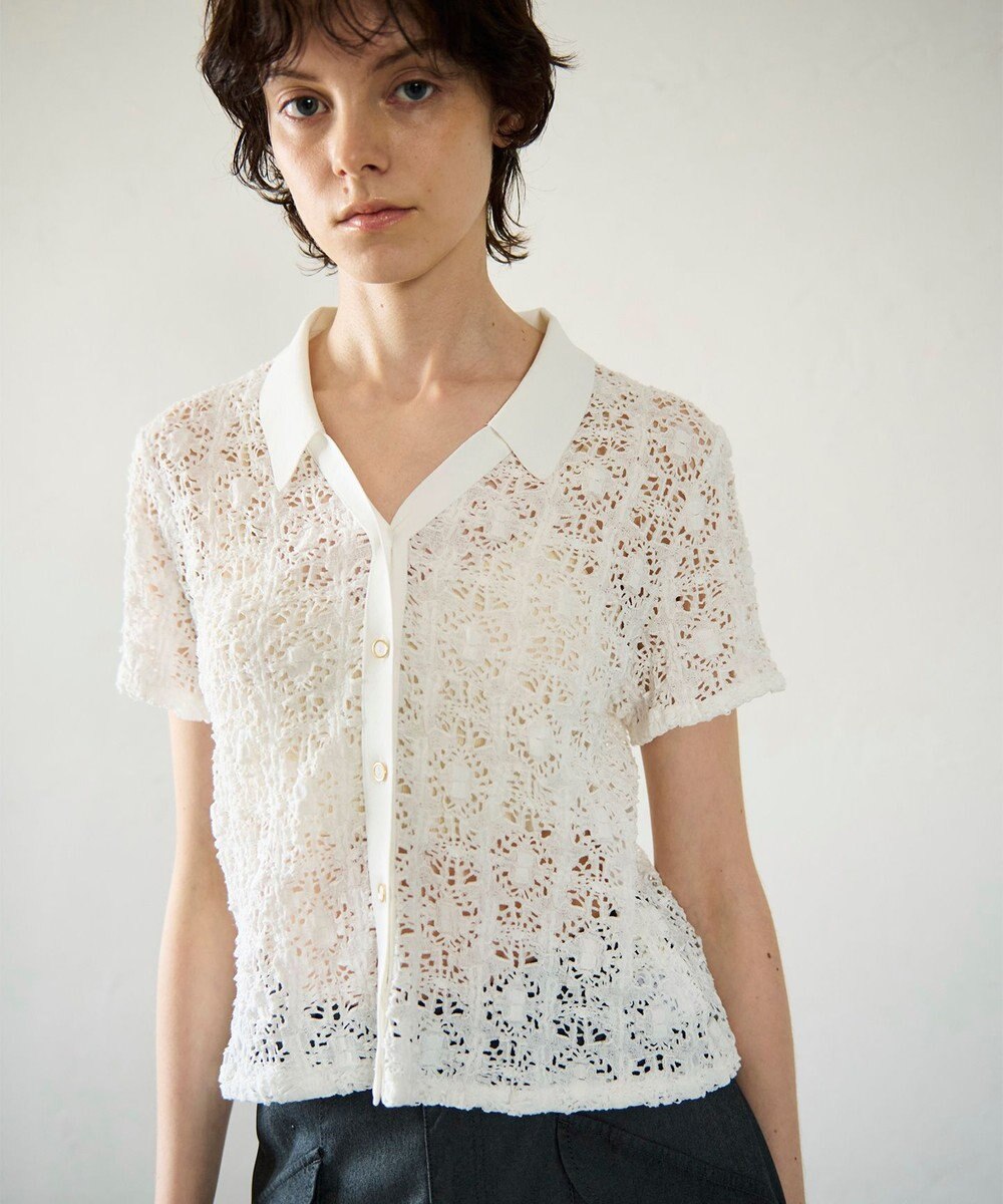レースカットスキッパートップ / GRACE CONTINENTAL | GRACE レースカットスキッパートップ / GRACE CONTINENTAL | GRACE