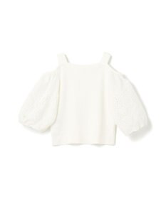 刺繍パフスリーブニットトップ / GRACE CONTINENTAL | GRACE 刺繍パフスリーブニットトップ / GRACE CONTINENTAL | GRACE