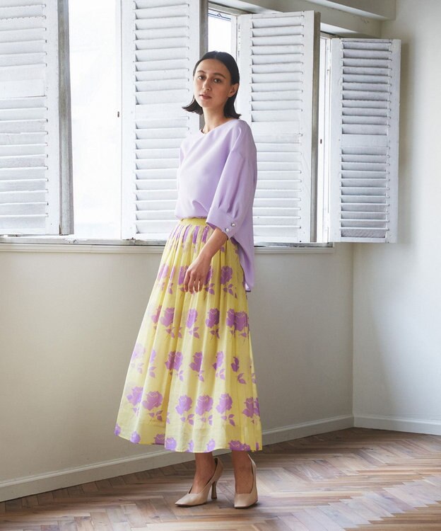 GRACE CONTINENTAL / グレースコンチネンタル ローズプリントオーガン